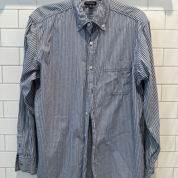 George | Shirts | George Blue Casual Button Down Shirt | Poshmark
